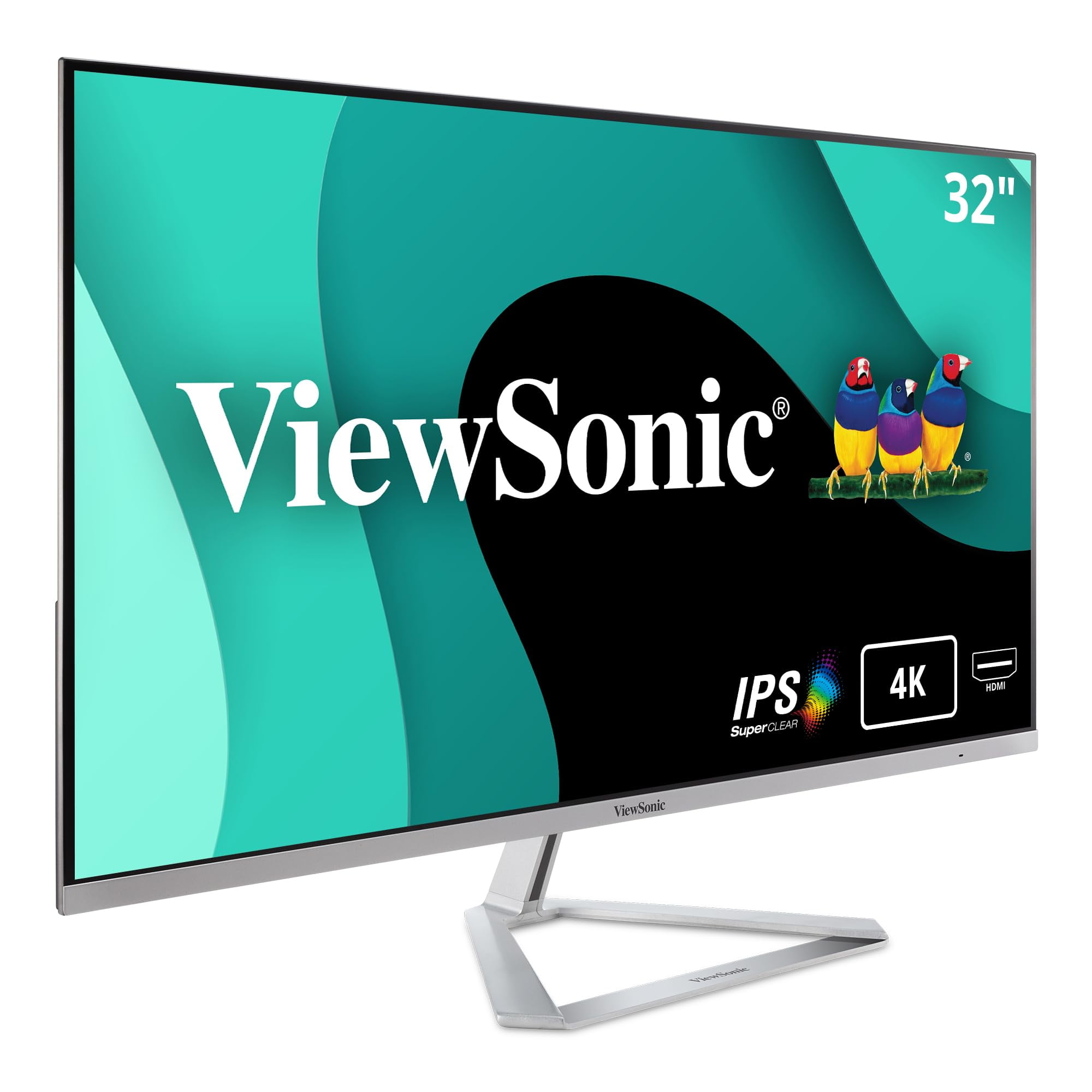 ViewSonic VX3276-4K-MHD 32 Inch 4K UHD Monitor with Ultra-Thin Bezels ...