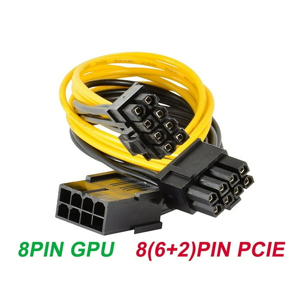 6Pcs 8 Pin PCI-E to 2 PCI-E 8 Pin (6 Pin + 2 Pin) Power Cable, Splitter ...