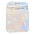 100pc Plastic Glitter Holographic Packaging Resealable Bags Top Self ...