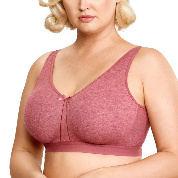 AISILIN Women's Plus size Wireless Seamless Sleep Bra Cotton Unlined Bralette Comfort Support ...