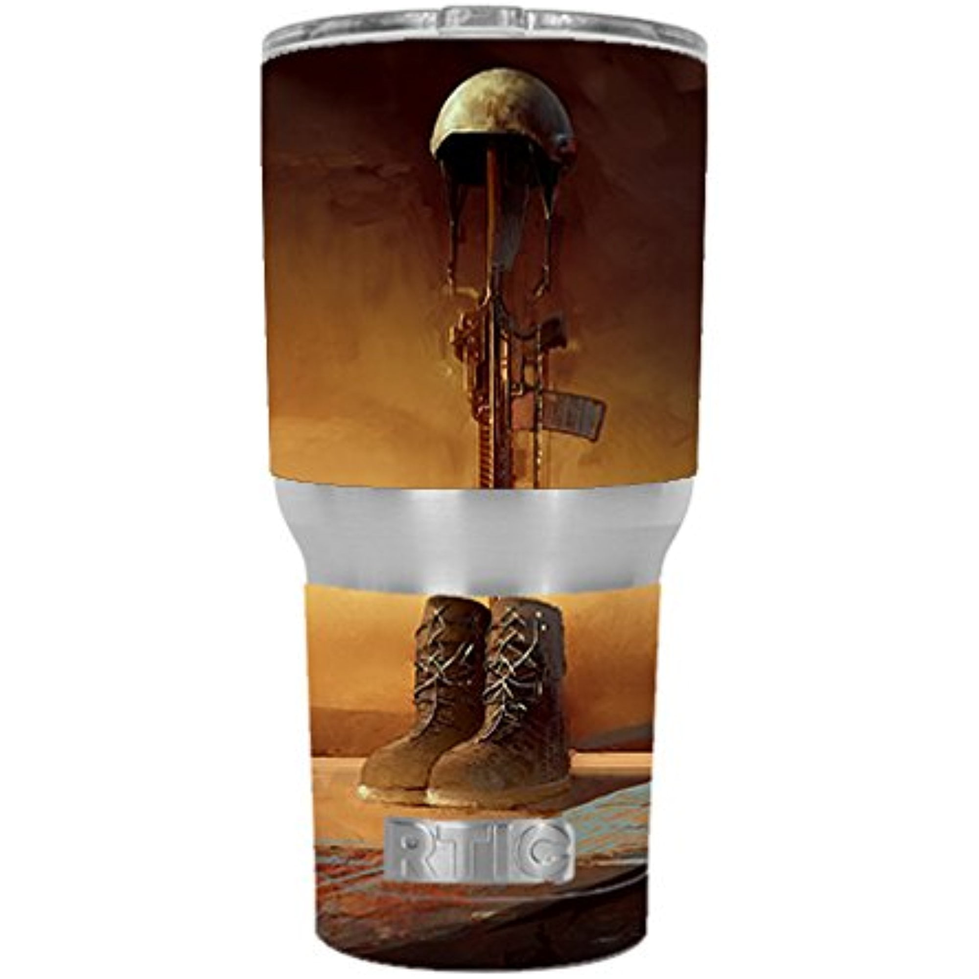 Skin Decal Vinyl Wrap for RTIC 20 oz Tumbler Cup (6-piece kit) stickers ...