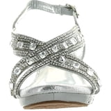 Fabulous Kids Teresa 86K Little Girls Rhinestone Pageant Heels Silver ...