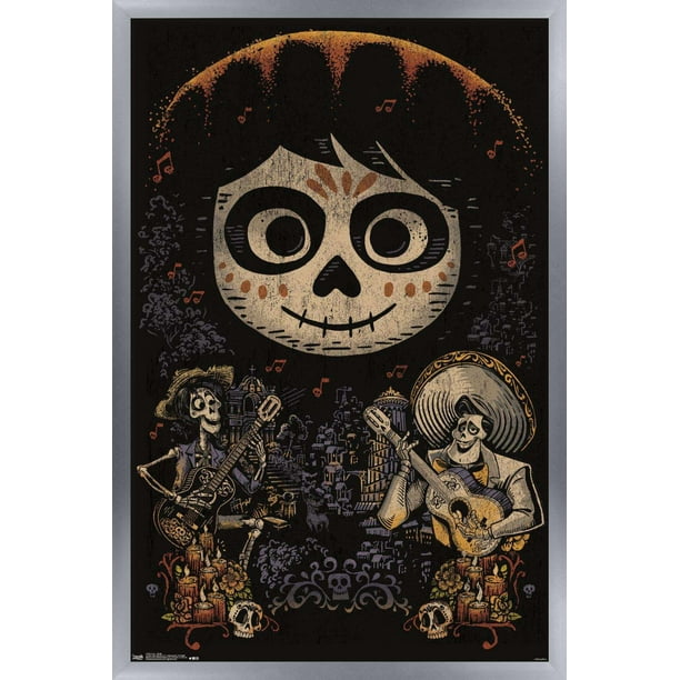 Disney Pixar Coco - Skulls Wall Poster, 14.725" x 22.375", Framed ...