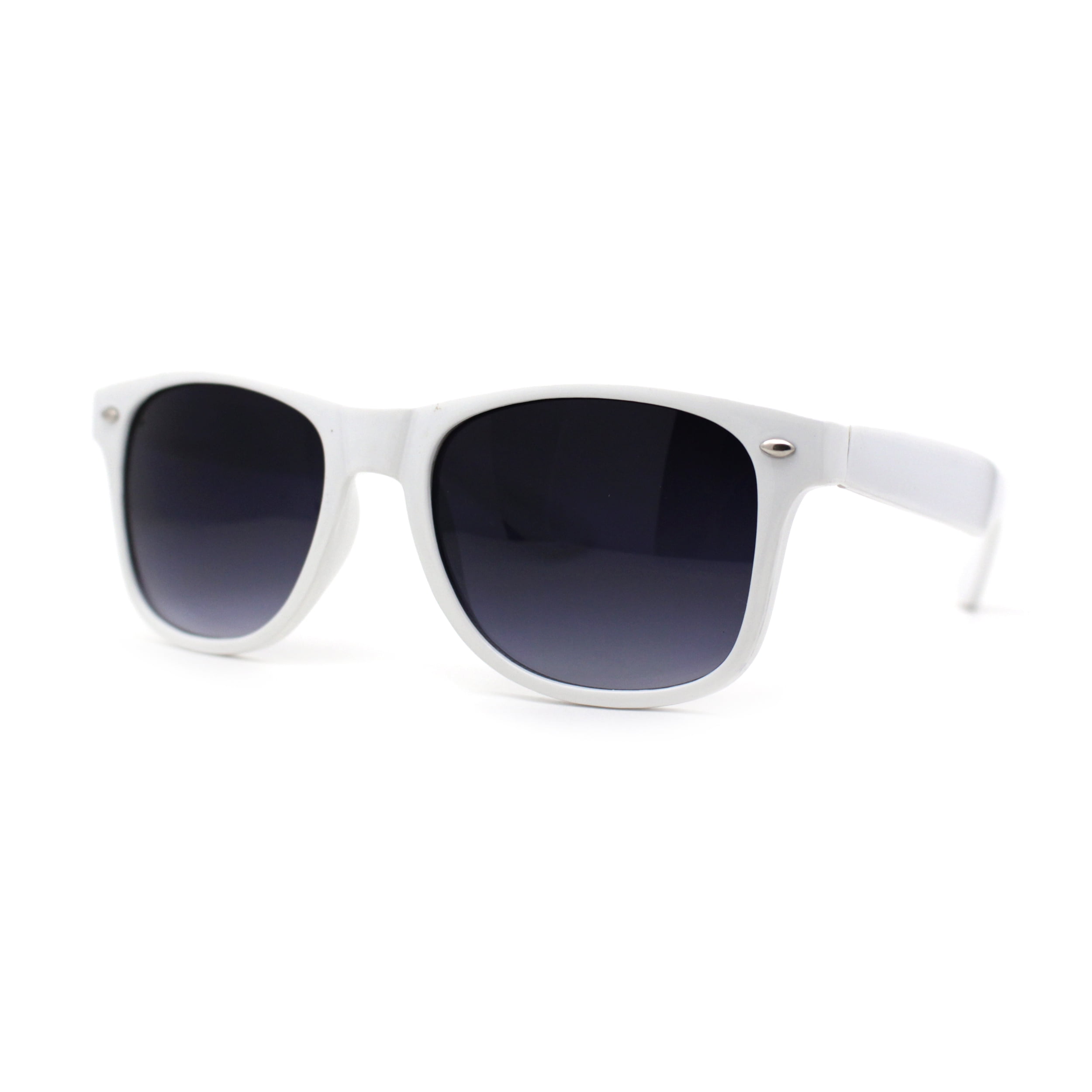 Classic Iconic Pop Color Horn Rim Sunglasses White Smoke - Walmart.com