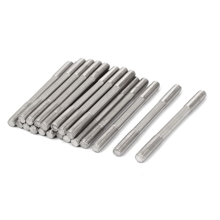 Unique Bargains M8 x 100mm Tight Adjustable Push Rod Double End Thread ...