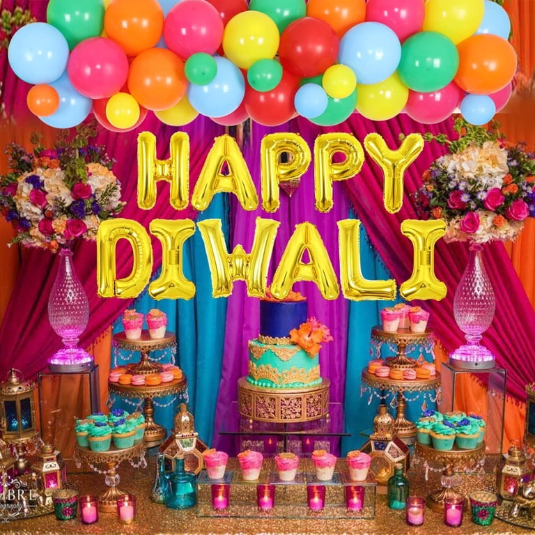 Indian Birthday Party Supplies Happy Diwali Temporary Tattoos 81 PCS