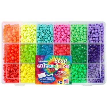 The Beadery DIY Art & Crafts Crayon Colors Pony Bead Box - 2300 Beads ...
