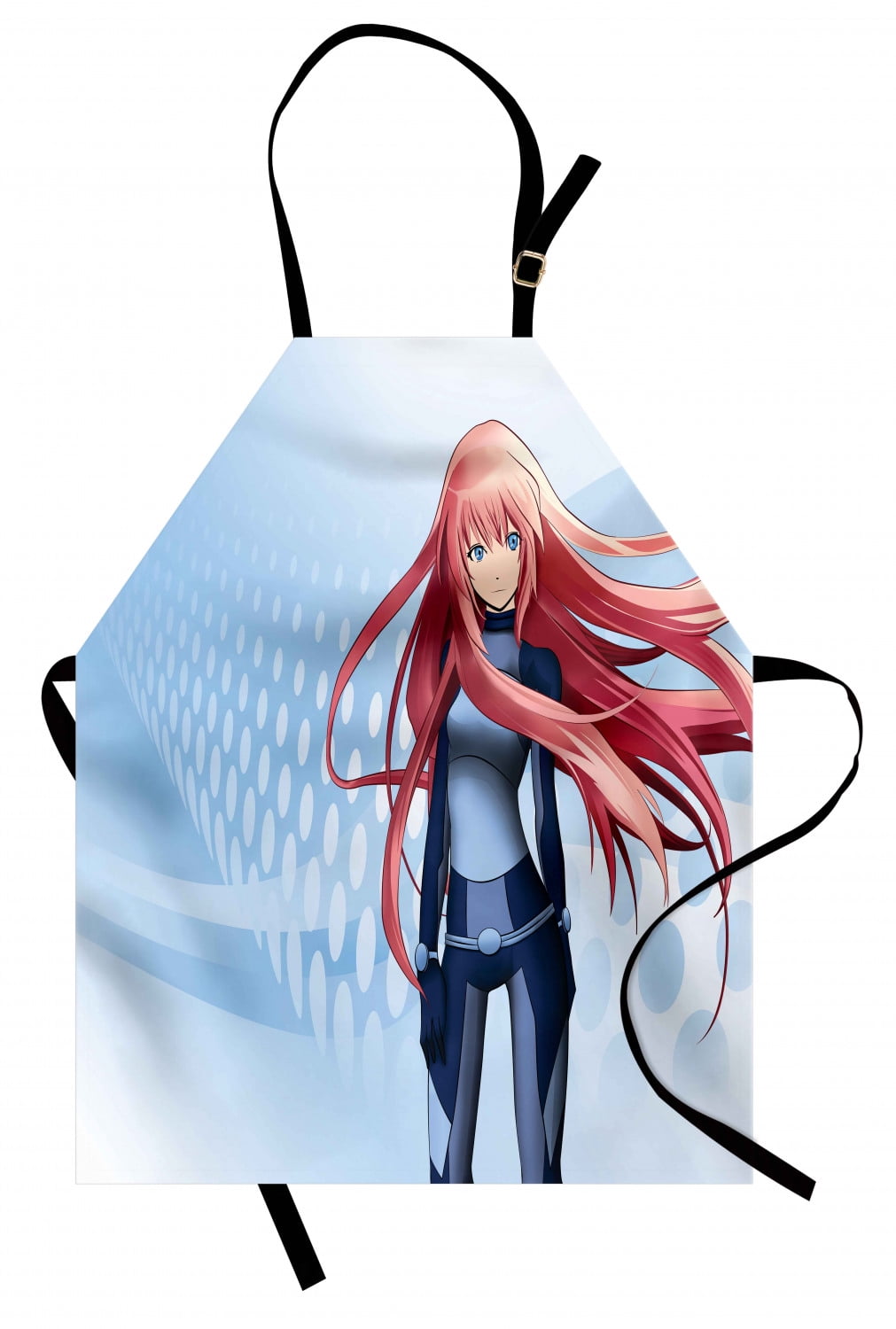 Anime Apron Futuristic Manga Girl Science Fiction Doodle Effect ...