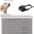 Adjustable Dog Muzzle Anti Biting Bark Control Chew Proof Breathable ...