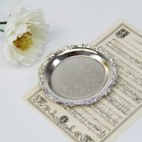 Metal Jewelry Tray Silver 10x10cm | European Style Decorative Plate ...