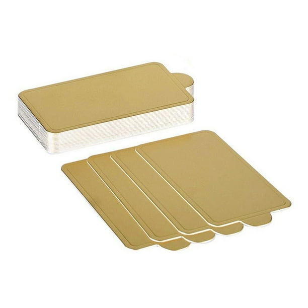 CAROOTU Mini Cardboard Cake Bases 100pcs Golden Mousse Cake Boards Cake ...