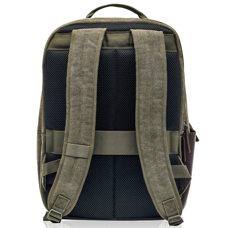 Renwick - Renwick Canvas Backpack with Genuine Leather Trim, Green ...