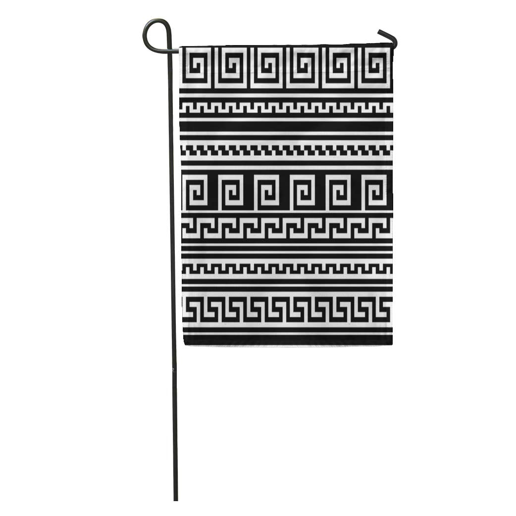 SIDONKU Border Black and White Geometric Greek Meander Traditional Line ...