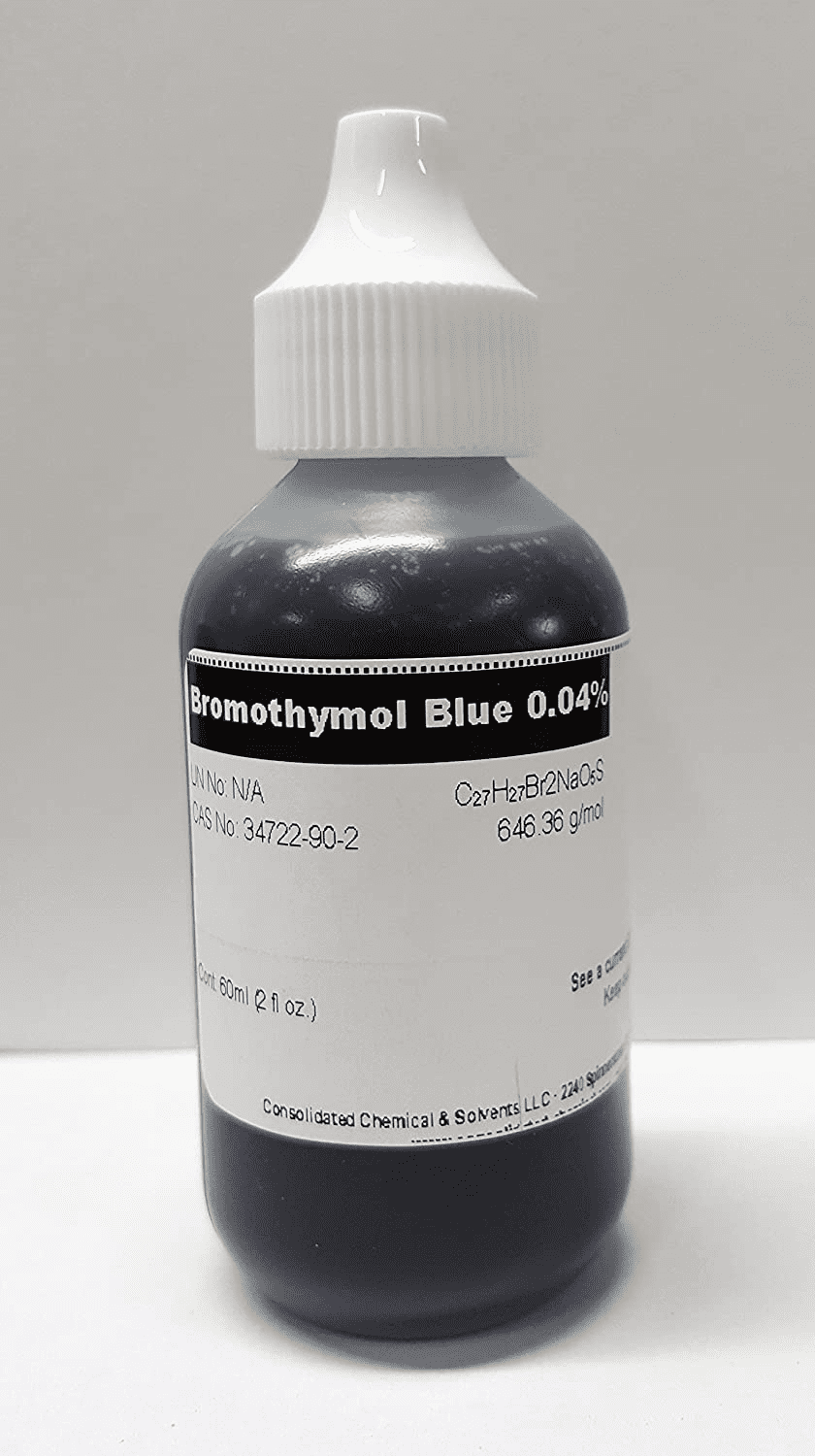 Bromothymol Blue, 0.04% Solution 60mL Dropper Bottle - Walmart.com