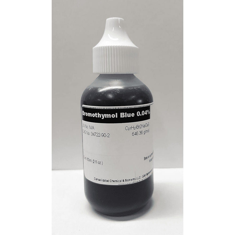 Bromothymol Blue, 0.04% Solution 60mL Dropper Bottle - Walmart.com ...