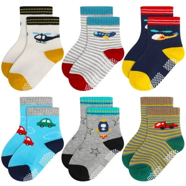fatyb Baby Socks Toddler Cotton Crew Socks for Boys Girls Newborn Non ...