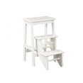 Boraam Niko Folding 24 Inch 3-Tier Step Stool with Rubberwood ...