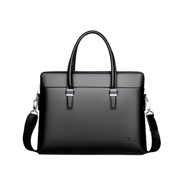 1pc Cow Leather Briefcase Laptop Bag Wear-resistant Casual Business Bag ...