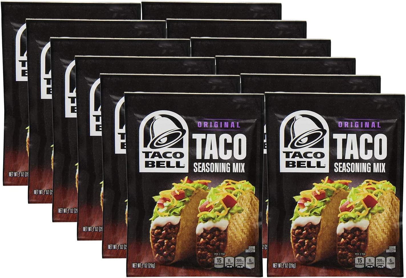Taco Bell Original Taco Seasonings Mix (1 oz Packets, Pack of 12 ...