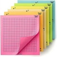 Mr. Pen- Graph Paper Sticky Notes, 6 Pads, 3x3 Inch, Bright Colors ...