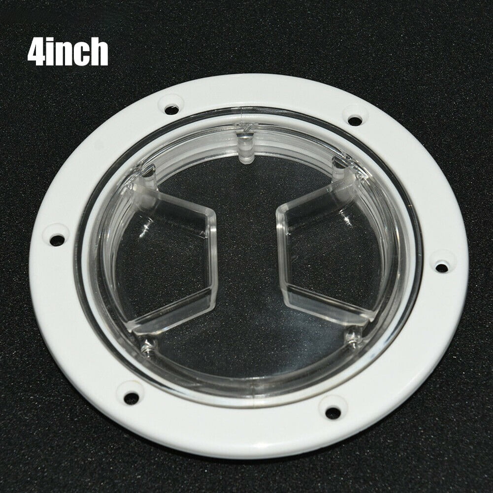 4Inch Marine Boat Clear Top Lid Lock Deck Plate Inspection Hatch Cover ...