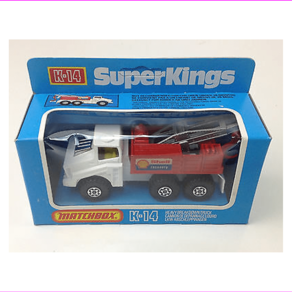 SUPER KINGS MATCHBOX K-14 DIE CAST SHELL RECOVERY TRUCK ENGLAND Blue ...