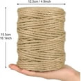 5mm Jute Rope, 295 Feet 4Ply Twisted Thick Twine Rope for Gardening ...