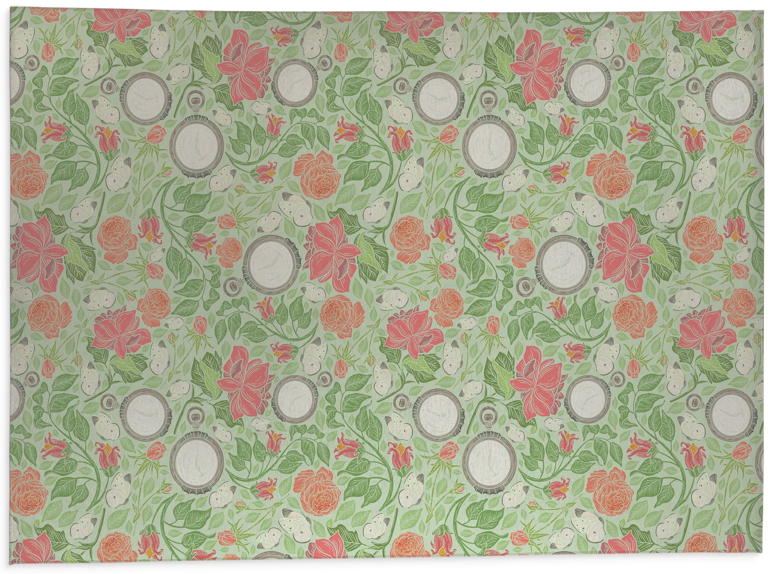 Gardenia Light Green Kitchen Mat by Kavka Designs - Walmart.com