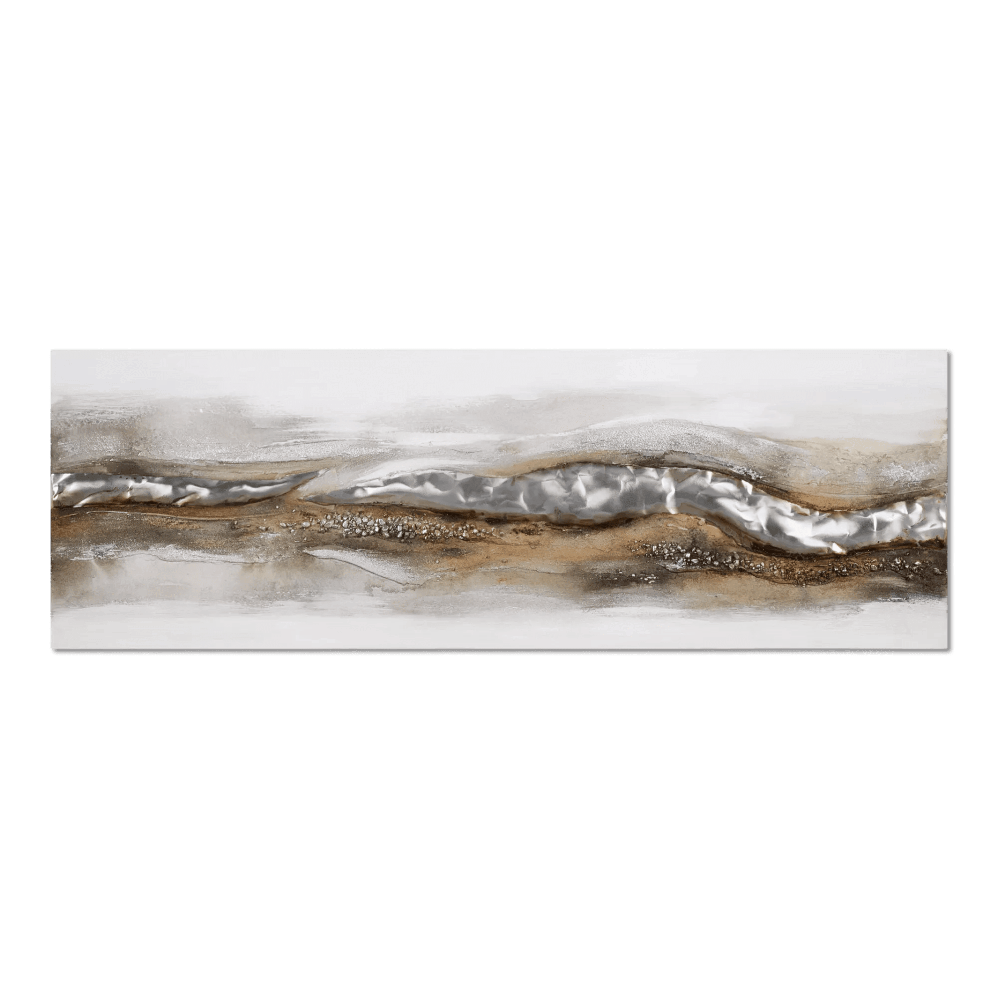Click here for Bouclair Silver Abstract Oil Painting Canvas 60 X... prices