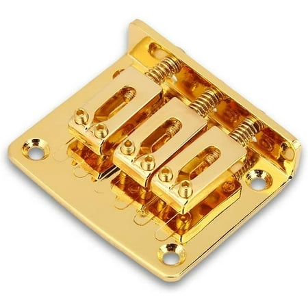 Electric Guitar Bridge, Durable 3-string Fixed Guitar Bridge Adjustable ...