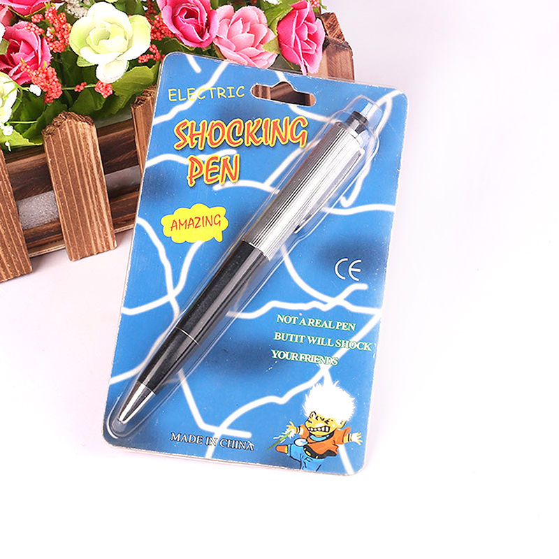 JETTINGBUY Electric Shock Pen Toy Fun Writable Ball Point Pen Gadget