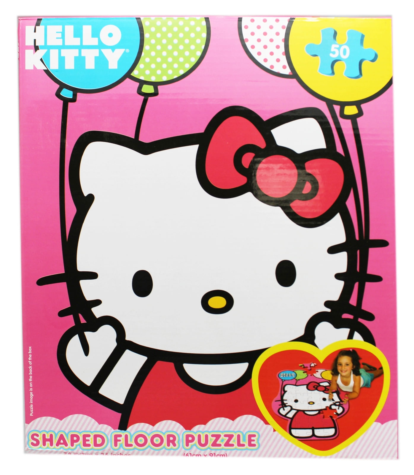 Hello Kitty Holding Four Balloons Shaped Floor Puzzle (50pc) - Walmart.com