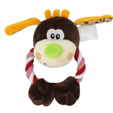 SPOT Dura-Fused Durable Leather Ring with Rope Dog Toy, Assorted ...