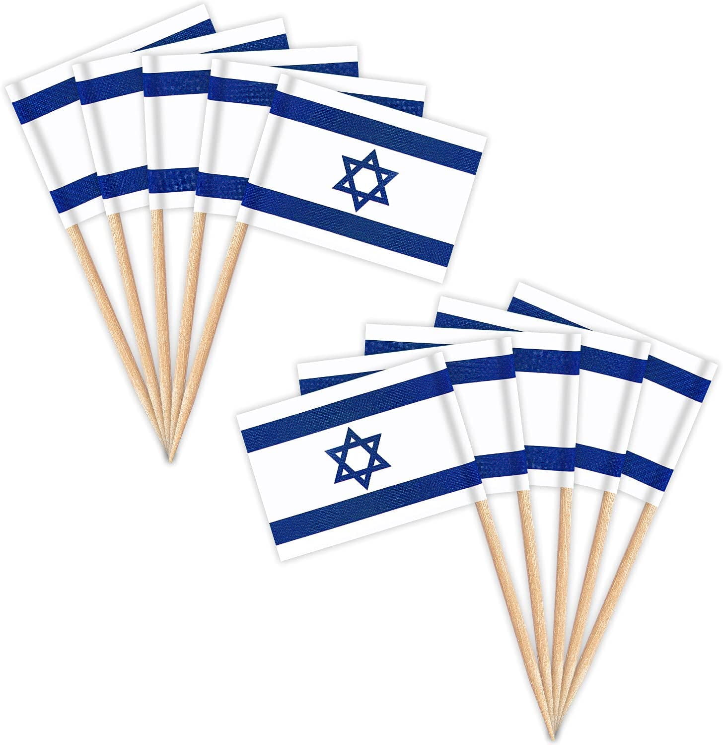 ER 300 piezas de palillo de dientes con bandera israelí, bandera ...