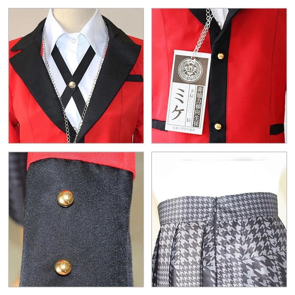 Buy Complete Set Runa Anime Yumeko Jabami Cosplay Costume Female School ...