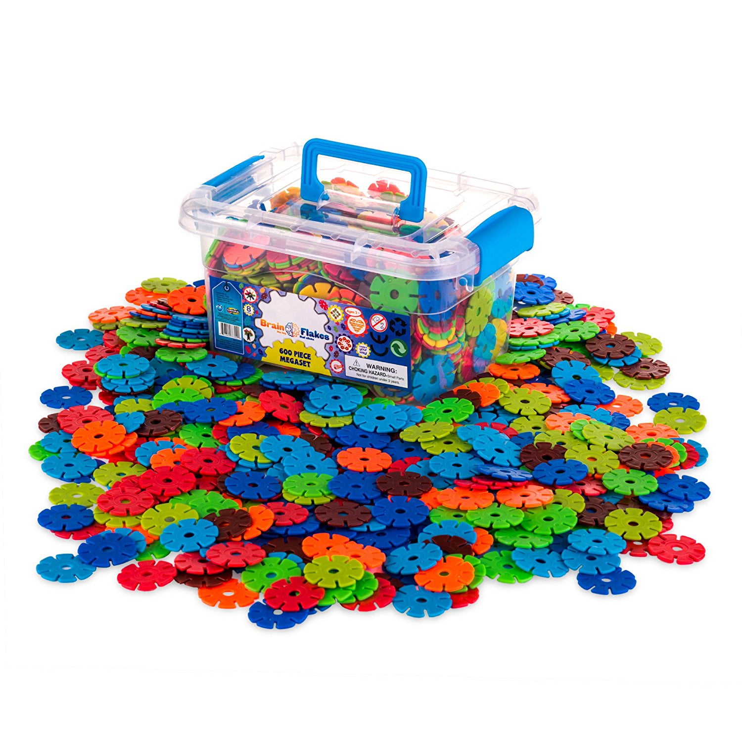 Creative Kids Flakes Large 600 Piece Interlocking Plastic Disc Set for ...