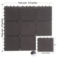 Patio Interlocking Deck Tiles, 12"x12" Square Composite Decking Tiles ...