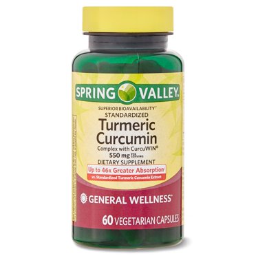 Spring Valley Whole Herb Turmeric Curcumin Capsules, 500 mg, 90 Ct ...