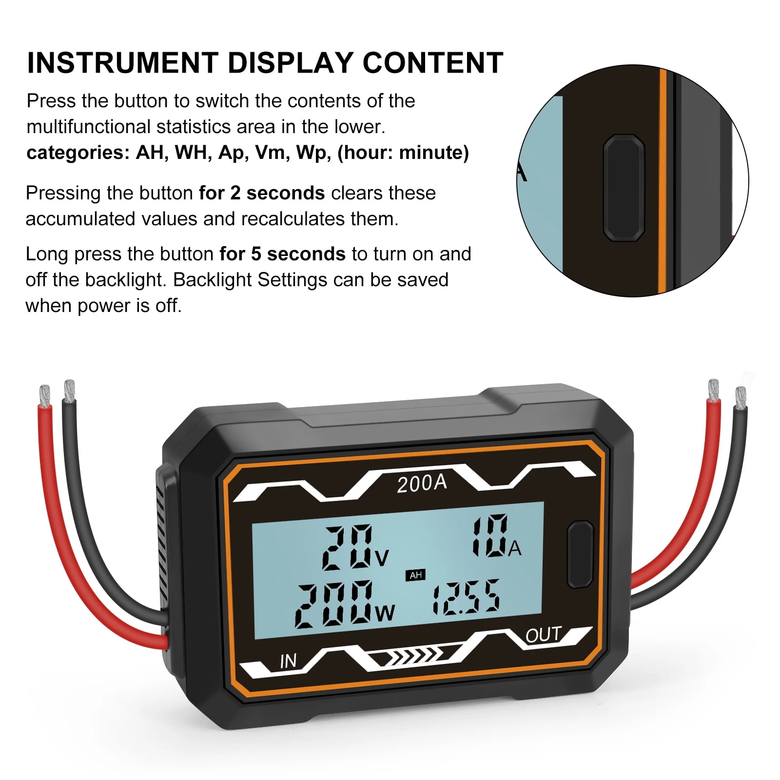 RC High Precision Watt Meter And Power Analyzer W/ Backlight LCD ...