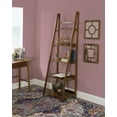 Linon Ashville 5-Shelf Ladder Bookcase, Walnut - Walmart.com