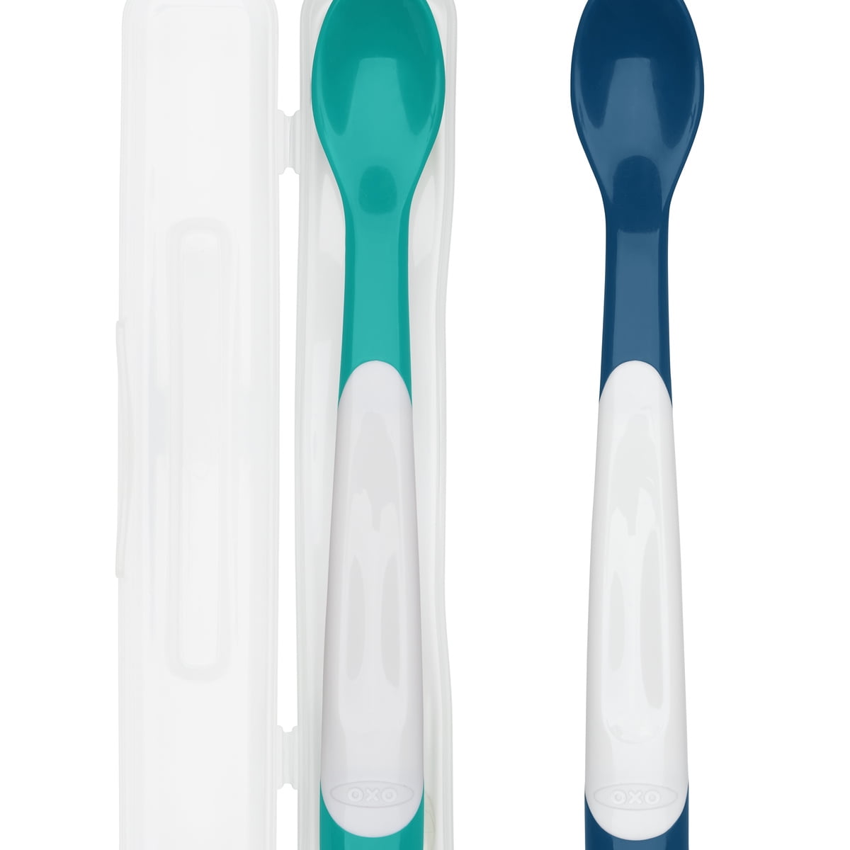 OXO Tot On-The-Go Infant Feeding Spoon With Case, Teal & Navy - Walmart.com
