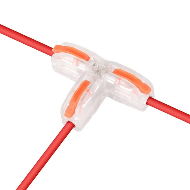 Lolmot Quick Connect Wire Connectors T-Type Quick Terminal Block Wire ...