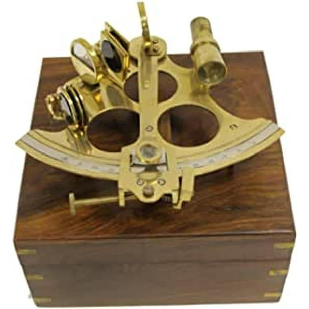 Brass Sextant Maritime Nautical Marine Captain Sextant 8" Astrolabe ...