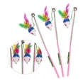 GETAJGHSD 5Pcs Cat Teaser Sticks with Plush Mouse and Bell to Keep Cats ...