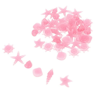 60pcs Colorful Pebble Conch Shell Glow Stones in the Dark for Aquarium ...