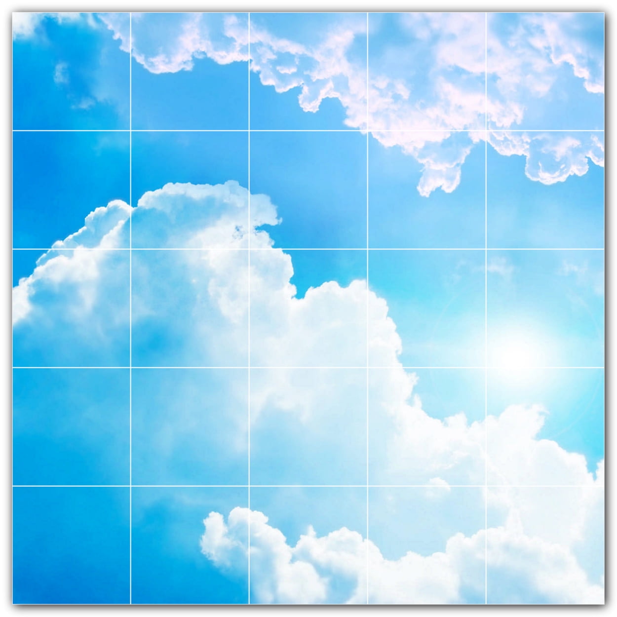 Picture-Tiles.com: Clouds Ceramic Tile Wall Mural WAL500389-55XL. 60"W ...