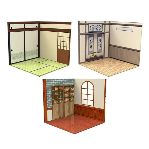 3 Pieces 1/12 Scale Action Figures Display Backdrop Diecast Car ...