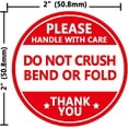 Fragile Packing Stickers, 2" Do Not Crush Bend or Fold Shipping Labels ...