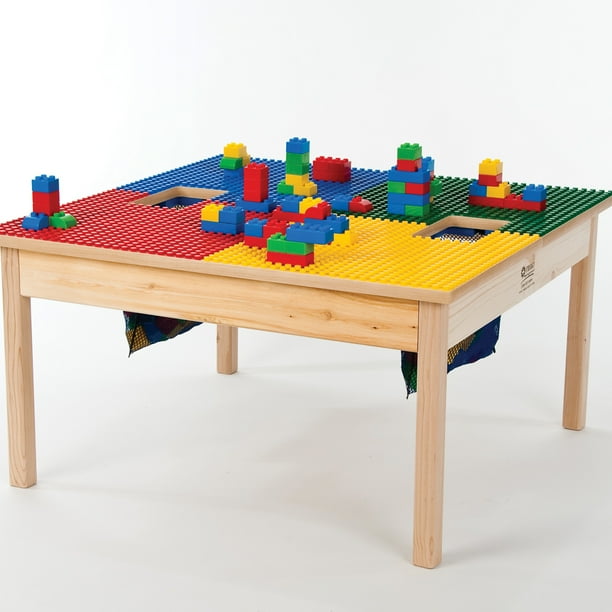 Fun Builder DUPLO Compatible Wood Table 32" x 32" - Walmart.com ...