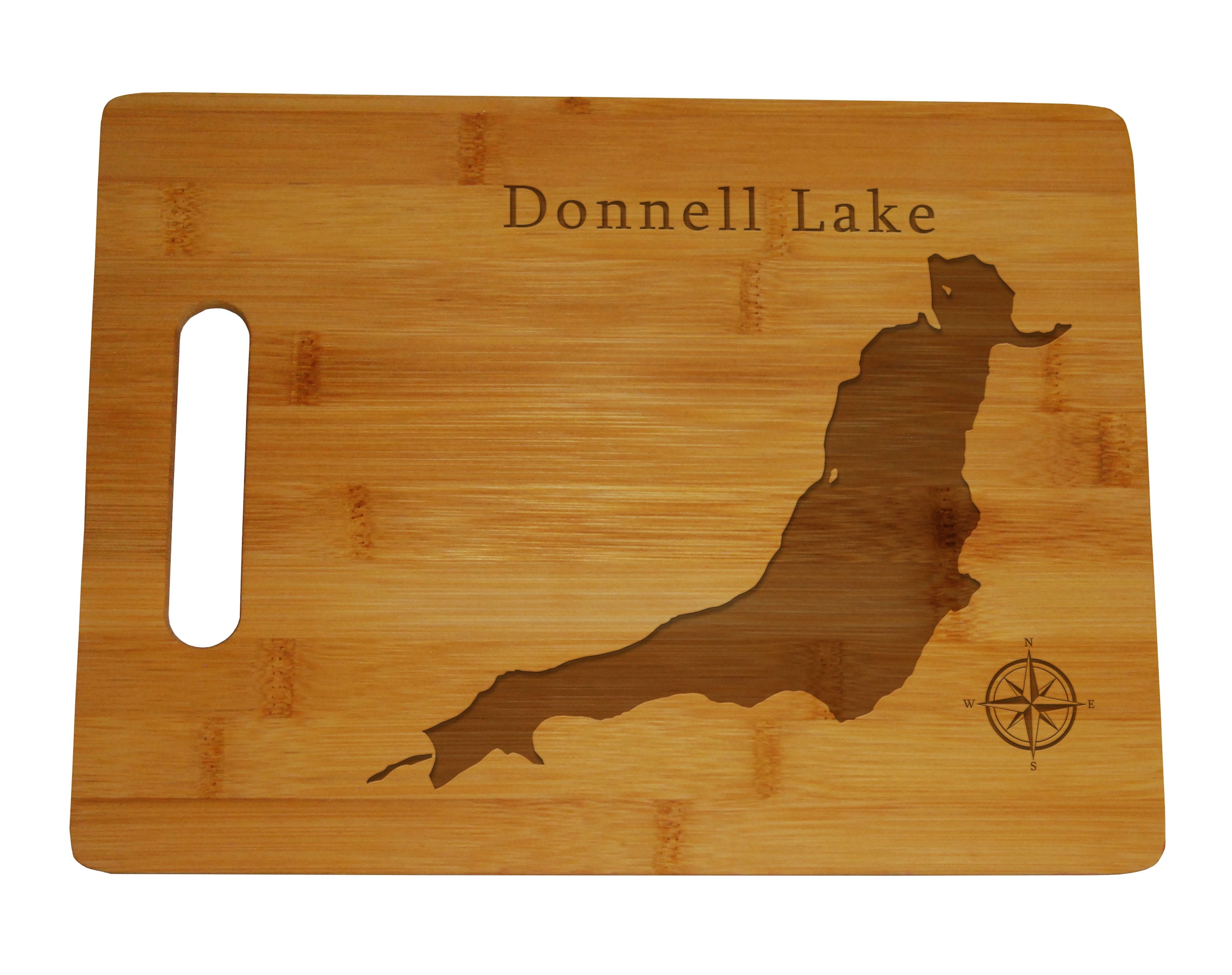 Donnell Lake Map Engraved Bamboo Cutting Board 9.75x13.75 inches ...
